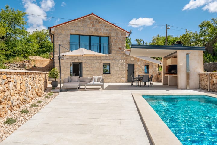 87 Design Maison Pierre Privée 2 Piscine Dalmatia - Croatia