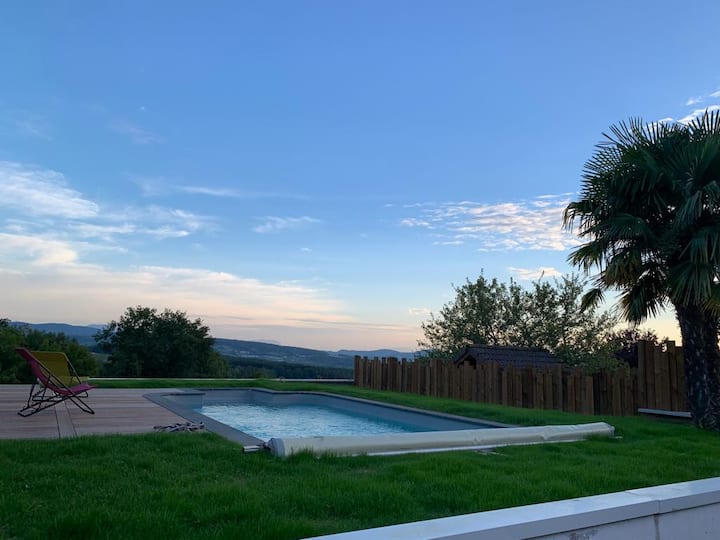 Chalet Avec Piscine Et Jardin Pour 6 Personnes - Saint-Julien-en-Genevois