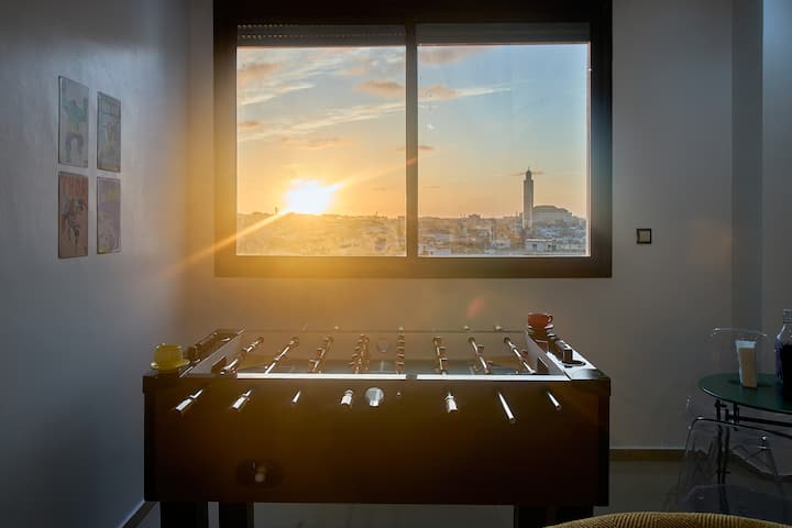 Vintage & Central – Vue Mosquée Hassan Ii - Casablanca, Maroc