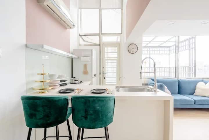 Da'an Duplex - Spacious And Bright - 台北 大安區