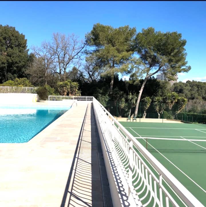 Maison Piscine Tennis Golf Mer - Villeneuve-Loubet