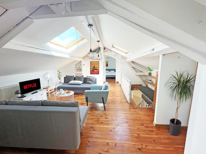 Loft Au Sommet | Tram | Clim | Fibre - Grenoble