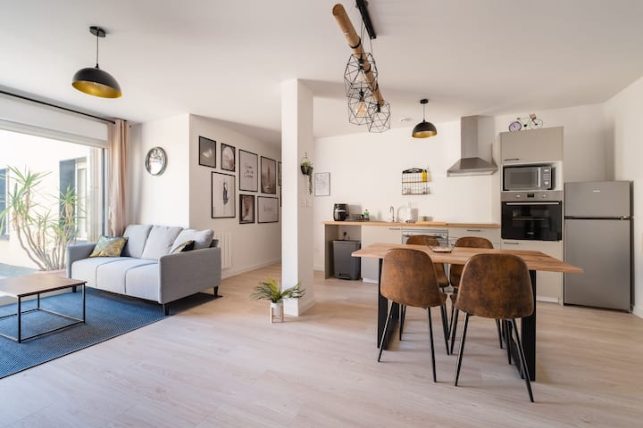 T3 Industriel Avec Terrasse, Parking Et Wifi - トゥールーズ