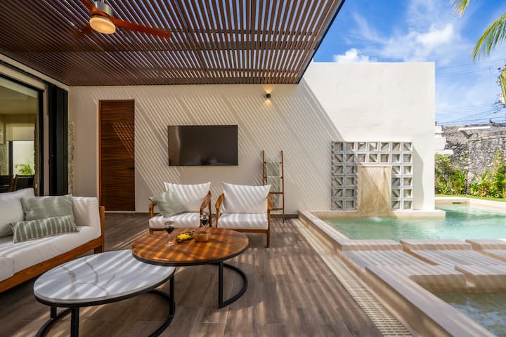 2 Br Villa | Pool, Jacuzzi & Outdoor Lounge Oasis - Cozumel