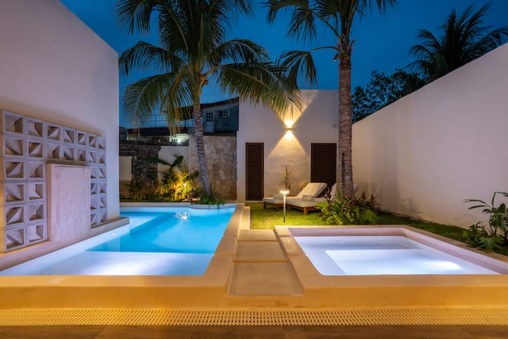 Romantic 1br Villa | Pool, Jacuzzi & Cozy Patio - Cozumel