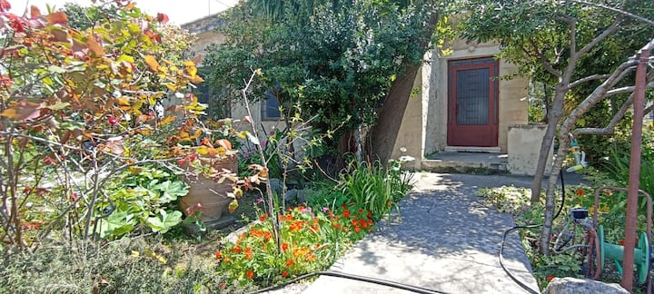 Stone House Into Amazing Garden - Chania