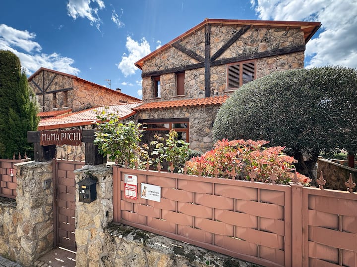 Mama Puchi: Maison Rustique Avec Piscine Chauffée - Navacerrada