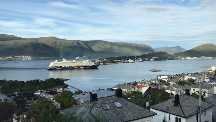 Toppleilighet Med Magisk Utsikt, Parkering - Ålesund