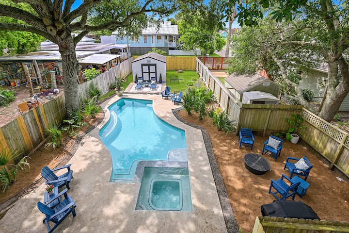 Lafitte's Lookout-heated Pool/hot Tub/fire Pit/bbq - Galveston, TX