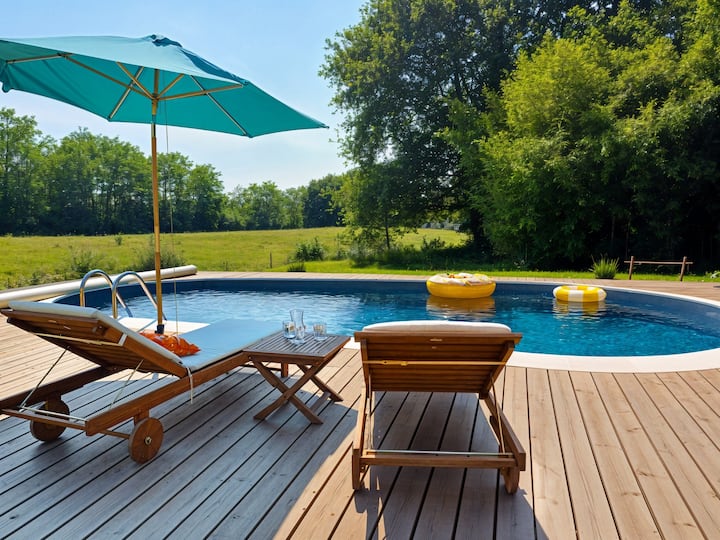 Chambre Cosy Avec Piscine Privée - Dax