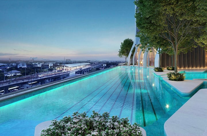 曼谷精装修+拎包入住+50米mrt+可以做饭 - Phra Khanong