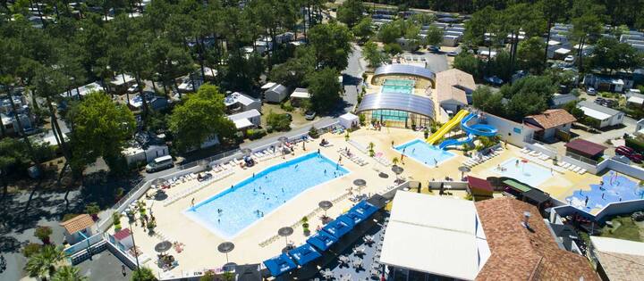 Mobilhome 7pl, Clim, Camping 4* - Lège-Cap-Ferret