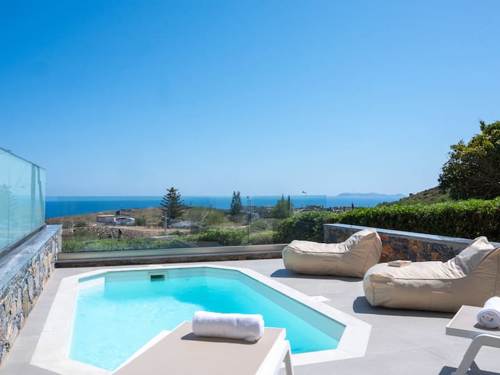 La Mer De Crete Suite  Private Pool & Sea View! - Kreta