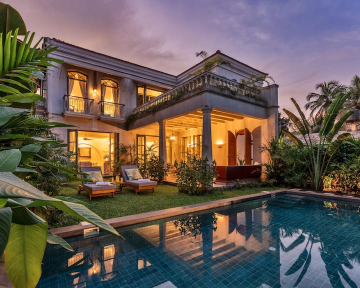 Tropical 4bhk W/ Pool & Chef | Nr. Assagao - India