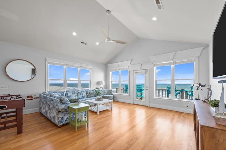 Ocean Front 5bedroom4.5bathroom Pupfriendly Hottub - Topsail Beach, NC