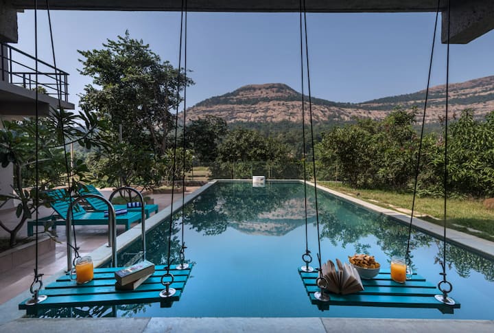 4br Farmhouse With Swimming Pool Near Lake Kalote - Karjat