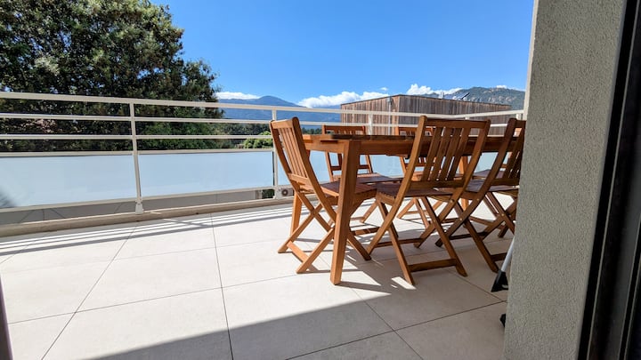 T3 Neuf Lumineux Avec Terrasse - 5 Min Plage - Zonza