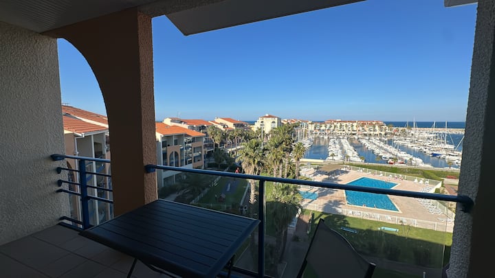 T2 Vue Port & Piscine – Terrasse, Parking - Colliure