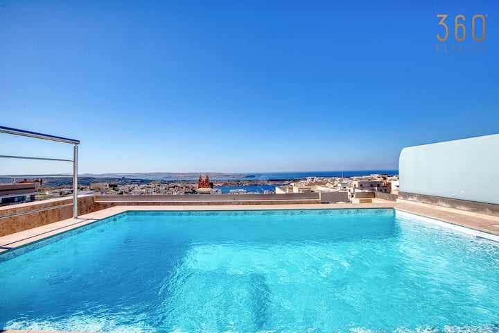 Beautiful 3br Apt With Balcony W/roof Pool Access - Malta