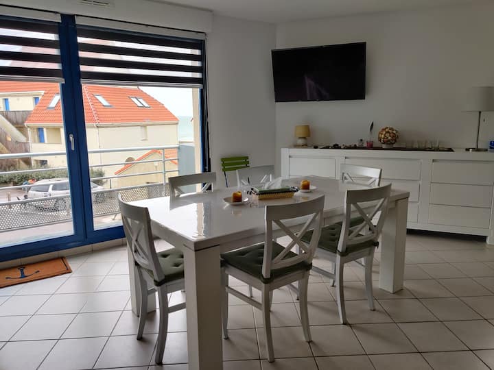 Appartement 2 Chambres + Balcon + Garage / Vue Mer - Wissant