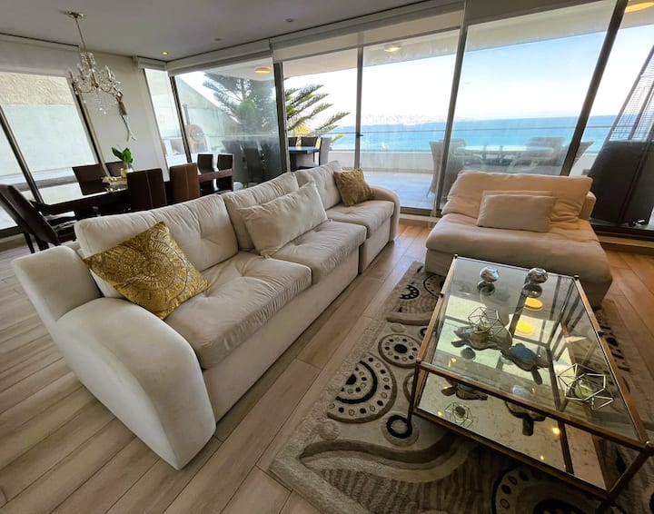 Espacioso Depto En Reñaca: Vista Al Mar Y Terraza - Viña del Mar
