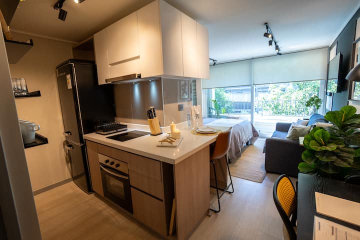 Nueva Y Elegante Suite + Terraza - Santiago