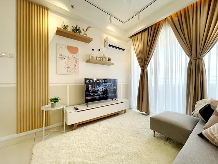 #Hsj2o Cozy 2bedroom 6pax Wifi&netflix S&thomez民宿 - Dengkil