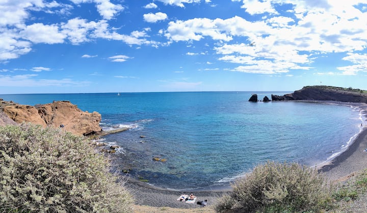 App 4pers Vue Mer-5 Mn Plage & Port+parking Privé - Agde