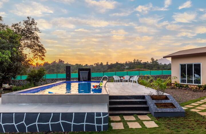 Apricus Farm – Veg Villa With Pool, Yoga & Garden - Matheran