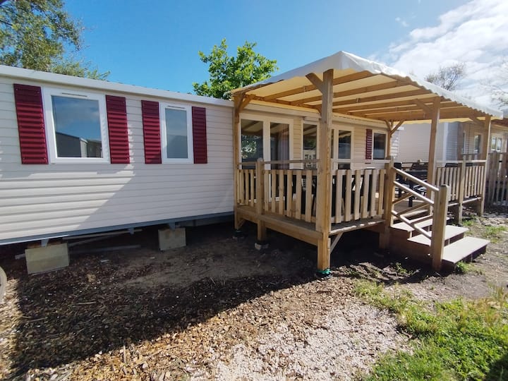 Mobil Home Au Sein D'un Camping - Mimizan-Plage