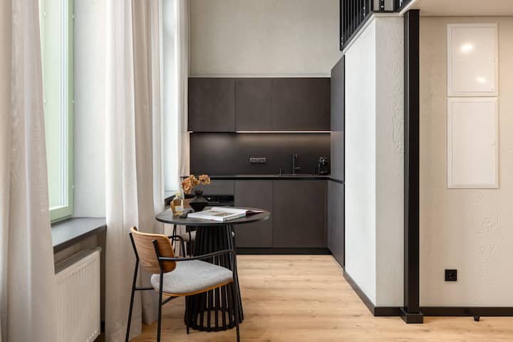 Hallo Loft: Two Beds | Glass-separated Bedroom - 拉脫維亞