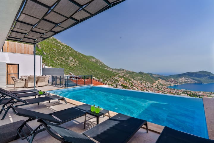 Luxury Private Pool Villa Sunset Terrace 5minbeach - Kalkan