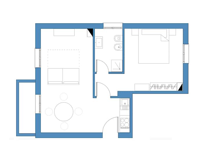 Modern 2-room Apt • A/c & Balcony 90m From The Sea - Bellaria-Igea Marina