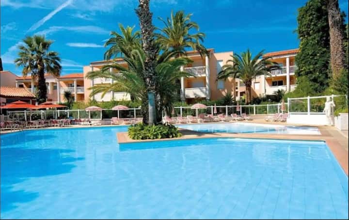 Perle 2pcosy Golfe-juan, Plage-piscine-tennis - Vallauris
