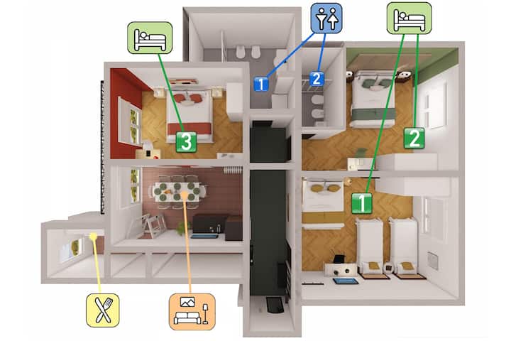 Stayeasy Melloni • 3 Rooms 2 Baths • City Center - Milan