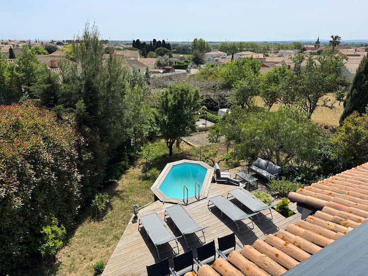Villa Les Amandiers Clim, Piscine , Près Plage 5ch - Béziers