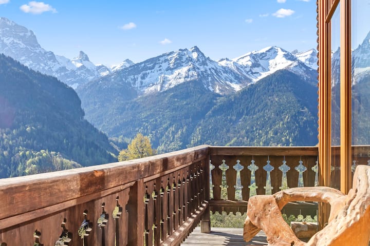 Grand Chalet Boisé Authentique, Vue Sur Les Alpes - Gryon