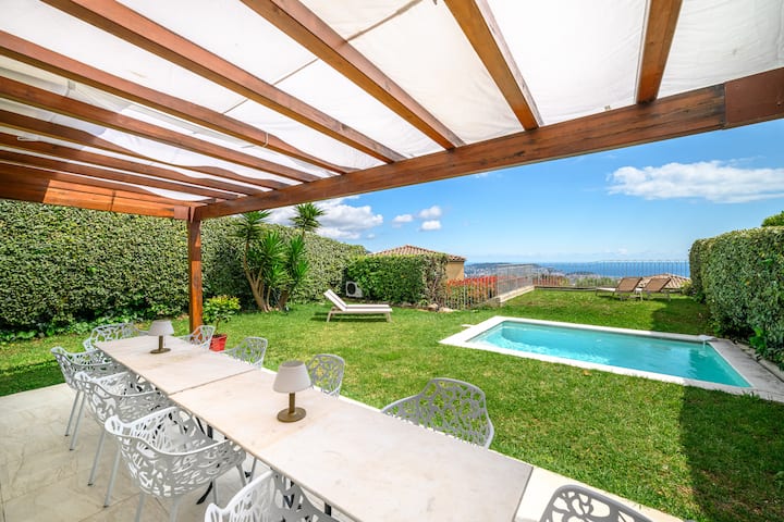 Villa Méditerranéenne - Confort & Calme - Wifi/ac - Nizza