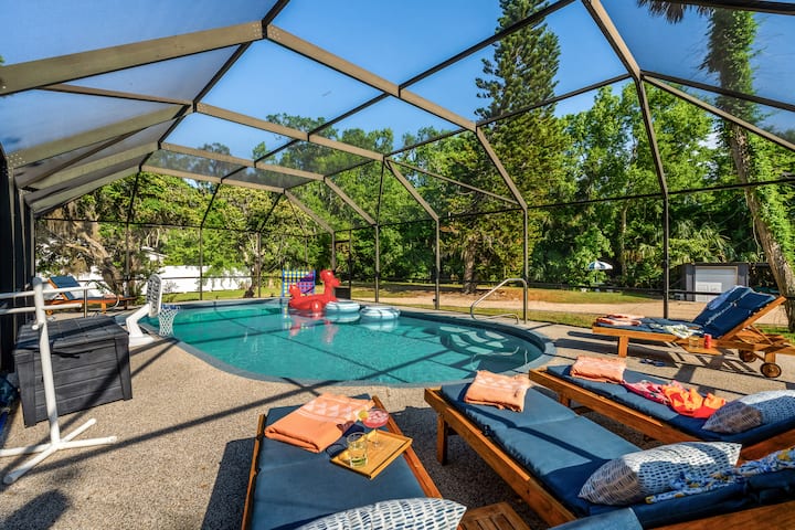 1 Min Private Beach+heated Pool+movie Room - Flagler Beach, FL