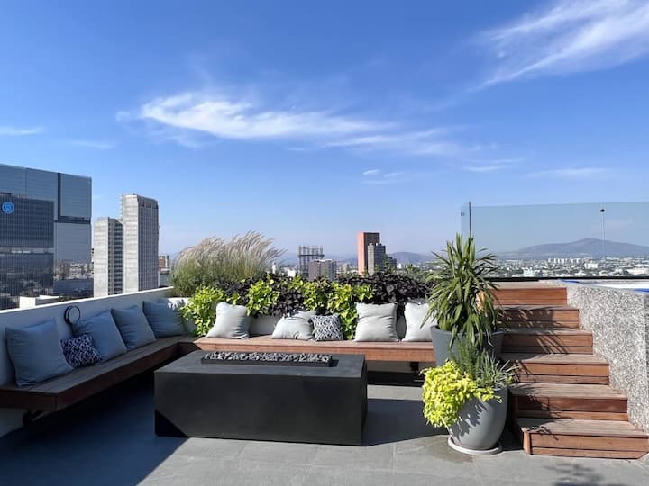 Rooftop - Parking - Fast Wifi - 2 Bedrooms - Grill - メキシコ グアダラハラ