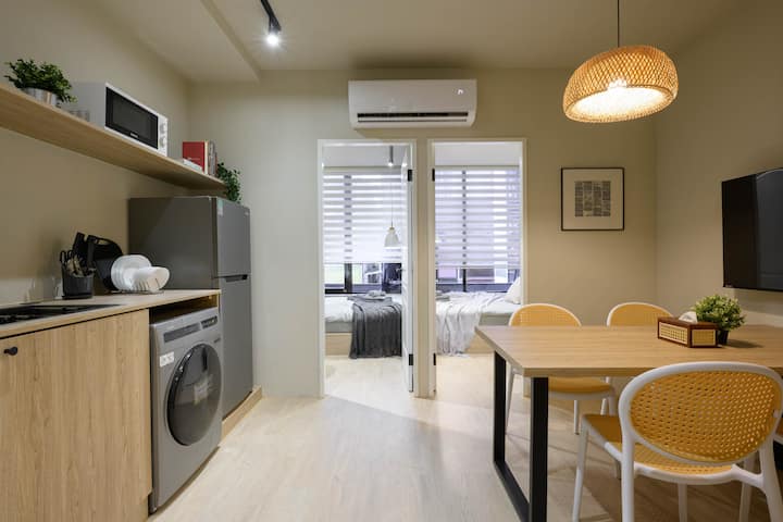 月租全新6mins南京復興二房一廳/中崙商圈/遼寧夜市/獨立洗脫烘 - Taipéi