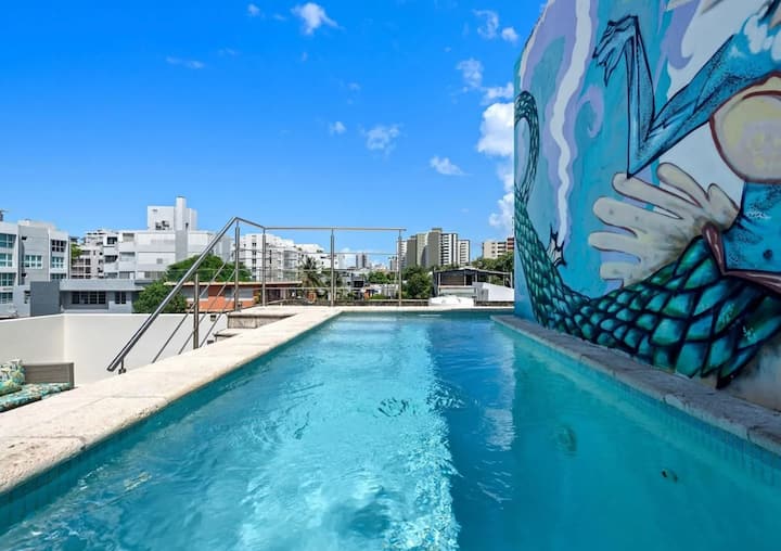 Estrella Urban Oasis: Private Rooftop Pool & Patio - San Juan