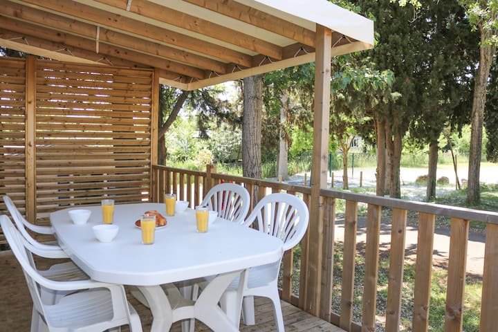 Talasun, Mobil-home, Terrasse - Vias