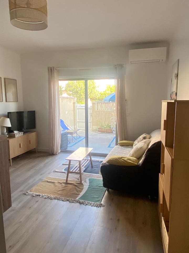 T2 Carnon à 1 Mn à Pied De La Plage - Carnon