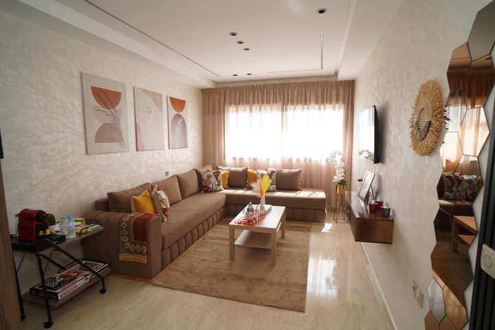 Centre 2br, 5 Min Drive Tgv-ac, Parking & Iptv - Kénitra