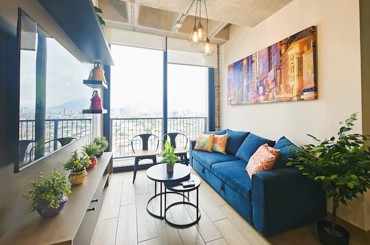 Luxury 2 Bedroom Apt With Pool + Parking + Gym +Ac - Monterrey