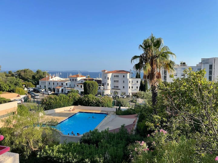 Lavandou - T2 Pleine Vue Mer & Piscine - La Favière
