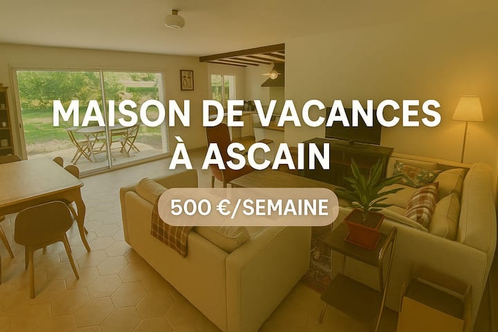 Maison Mitoyenne Ascain
Du 23/08/25 Au 01/11/25 - Ascain