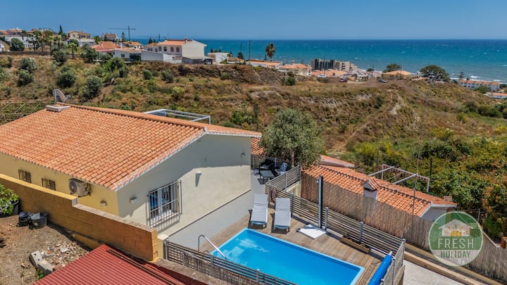 Family Cottage In Benajarafe W Pool And Sea View - Benamocarra