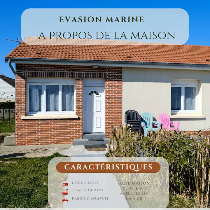 Evasion Marine, Maison Cosy Proche De La Mer. - Le Tréport